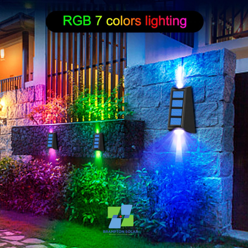 RGB Solar UP DOWN Wall Sconce LED Lights. – New Energy Brampton Solar ...