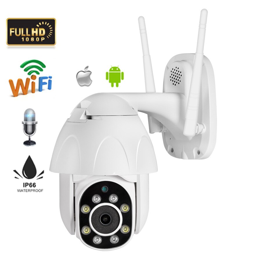 WIFI Wireless PTZ IP Camera 360 1080p 4X Zoom Network Surveillance Sec ...